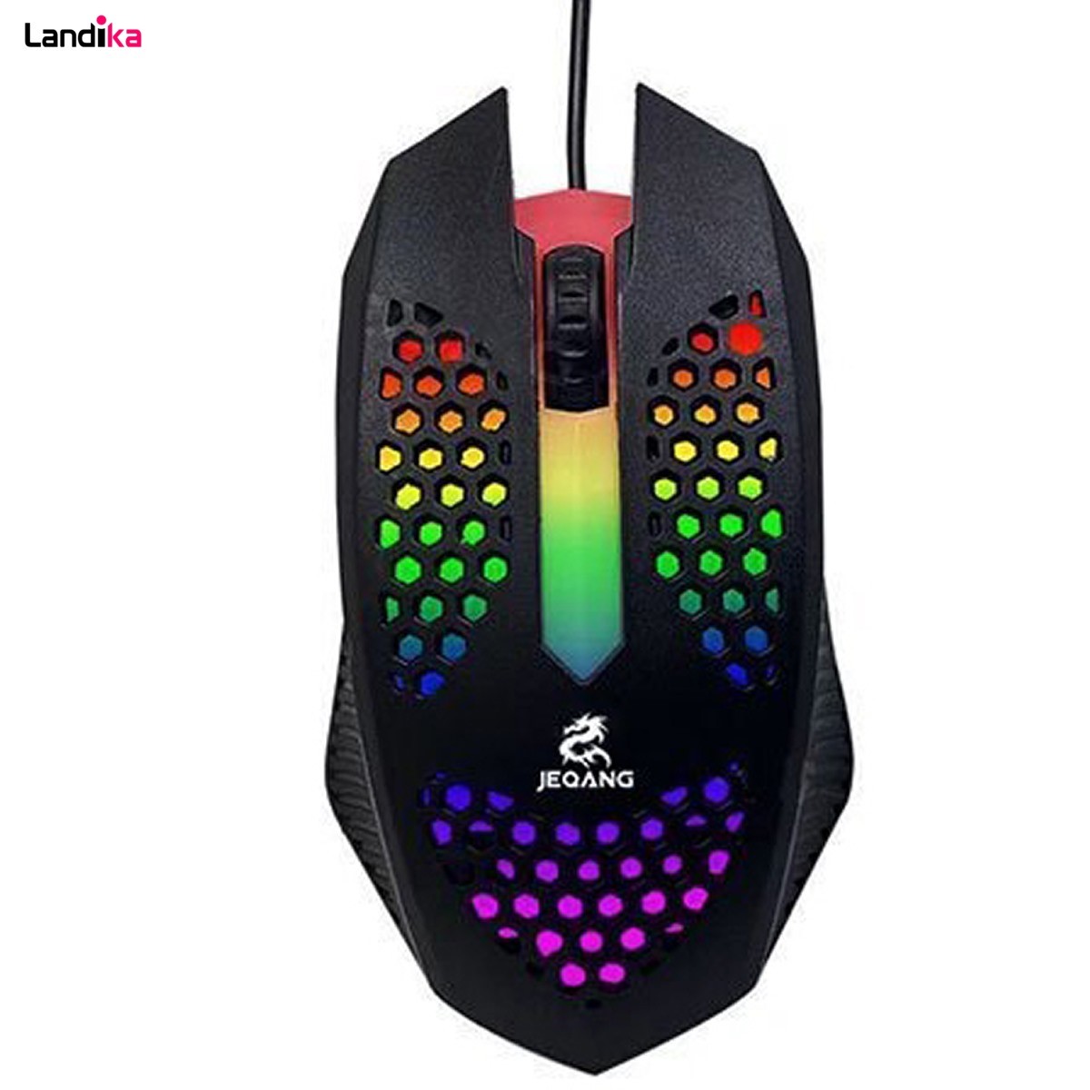 موس سیم دار گیمینگ JEQANG مدل JM-600 RGB |مفید جانبی | لندیکا